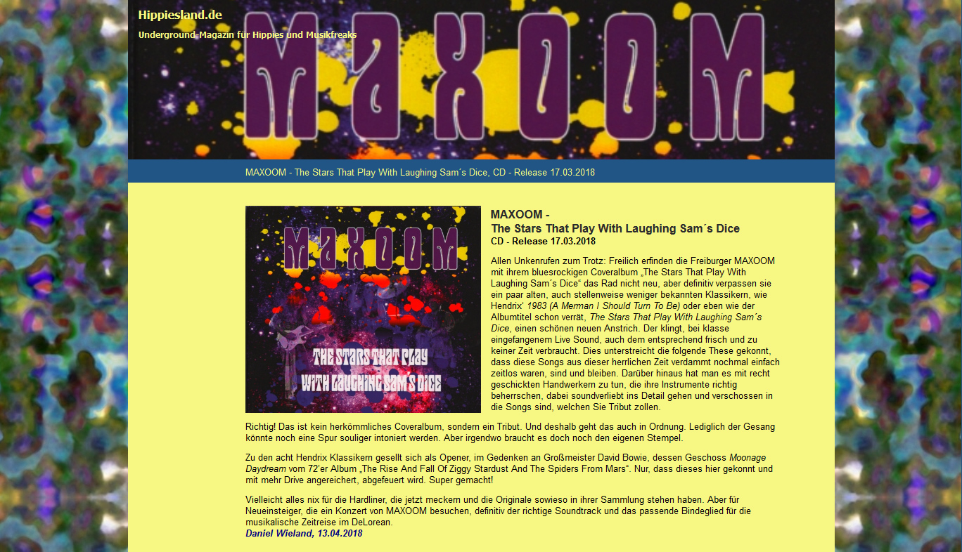 Release 2018 « Maxoom | Psychedelic Blues Rock